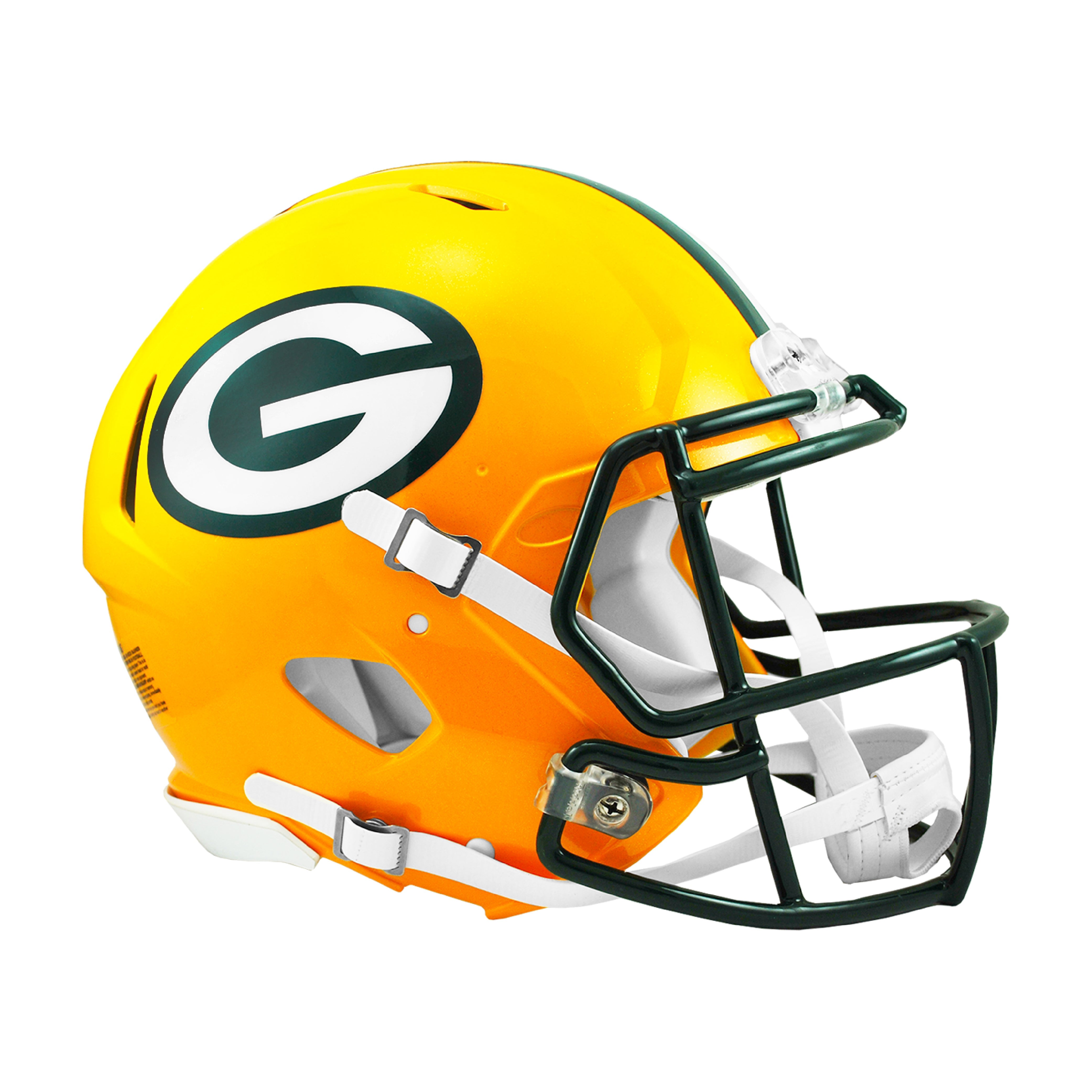 Green Bay Packers Riddell Speed Full Size Authentic Football Helmet ...