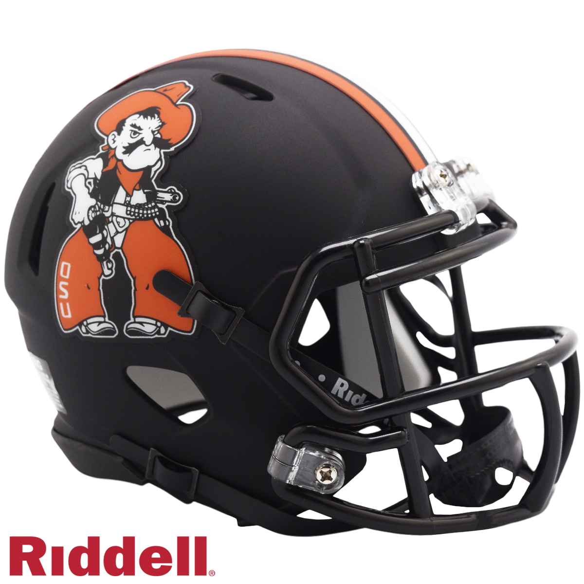 OKLAHOMA STATE COWBOYS PISTOL PETE RIDDELL SPEED FOOTBALL MINI HELMET ...