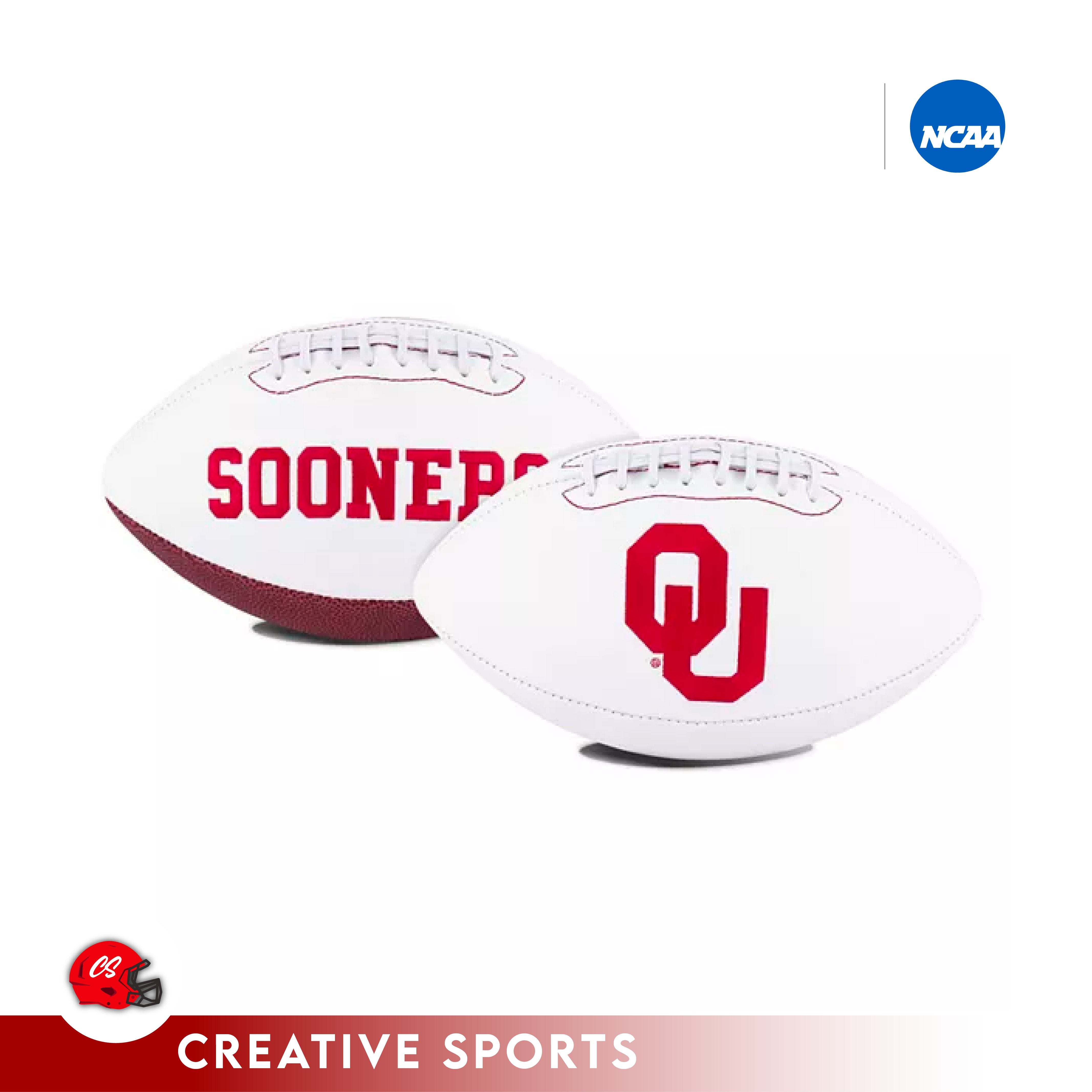 Oklahoma Sooners Embroidered Logo Signature Series Full Size Football ...